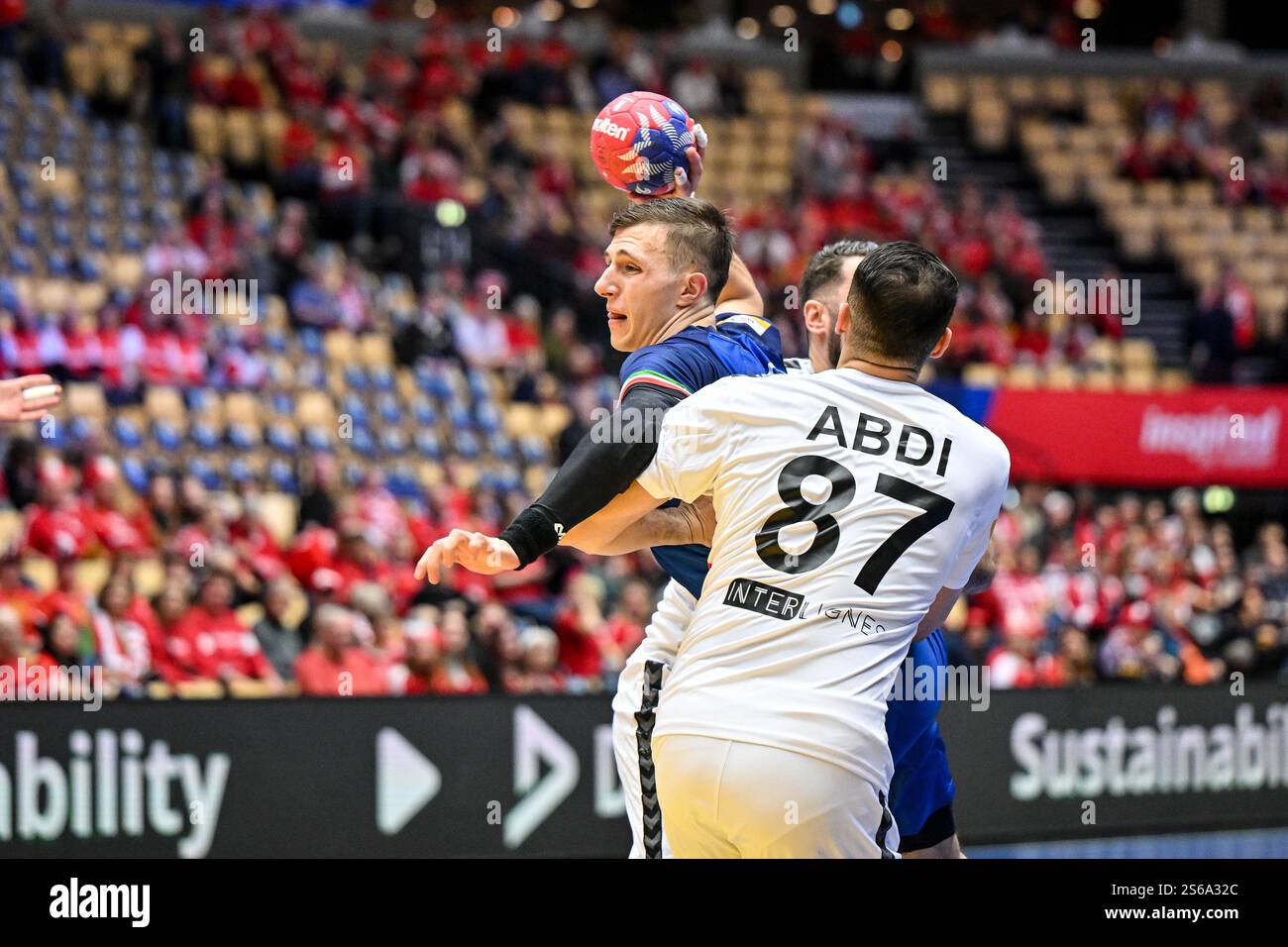 Simone Mengon of Italy Nationalteam during IHF Men's - Handball World ...