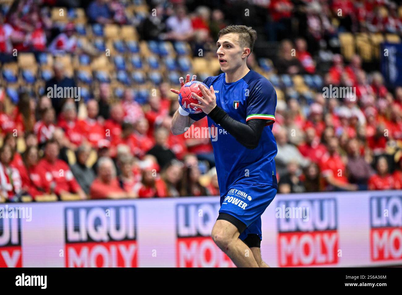Herning, Denmark. 16th Jan, 2025. Simone Mengon of Italy Nationalteam ...