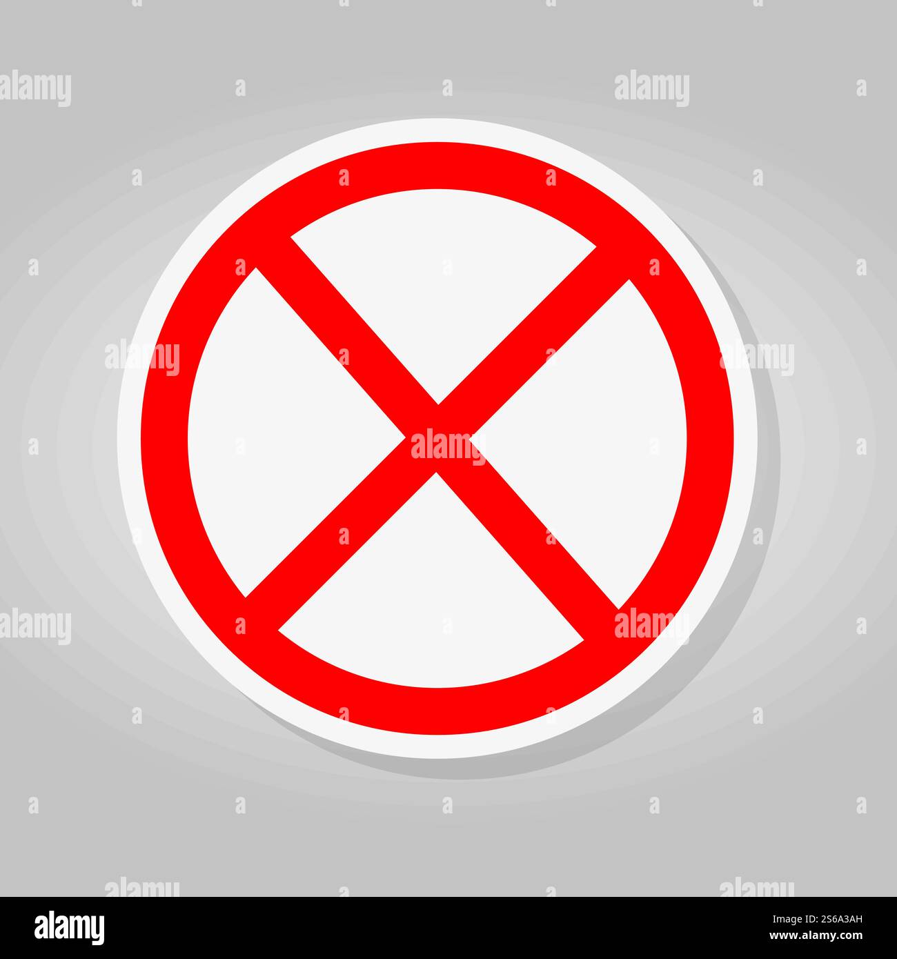 No Sign Empty Red Crossed Out Circle,Not Allowed Sign Isolate On White ...