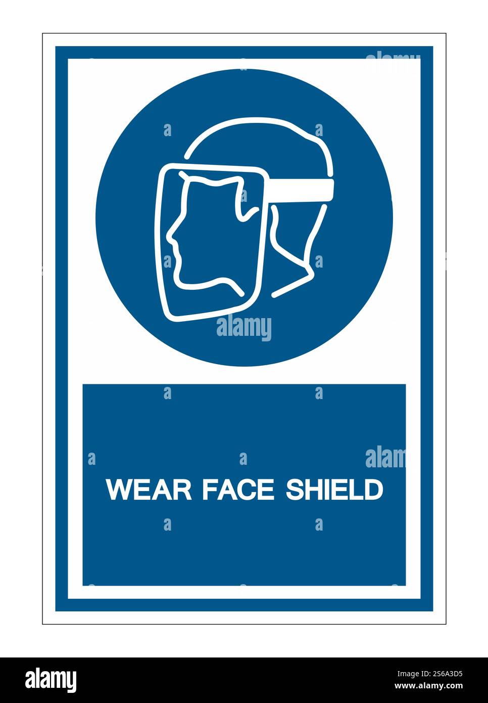 Symbol Face Shield Must Be Worn sign Isolate On White Background,Vector ...