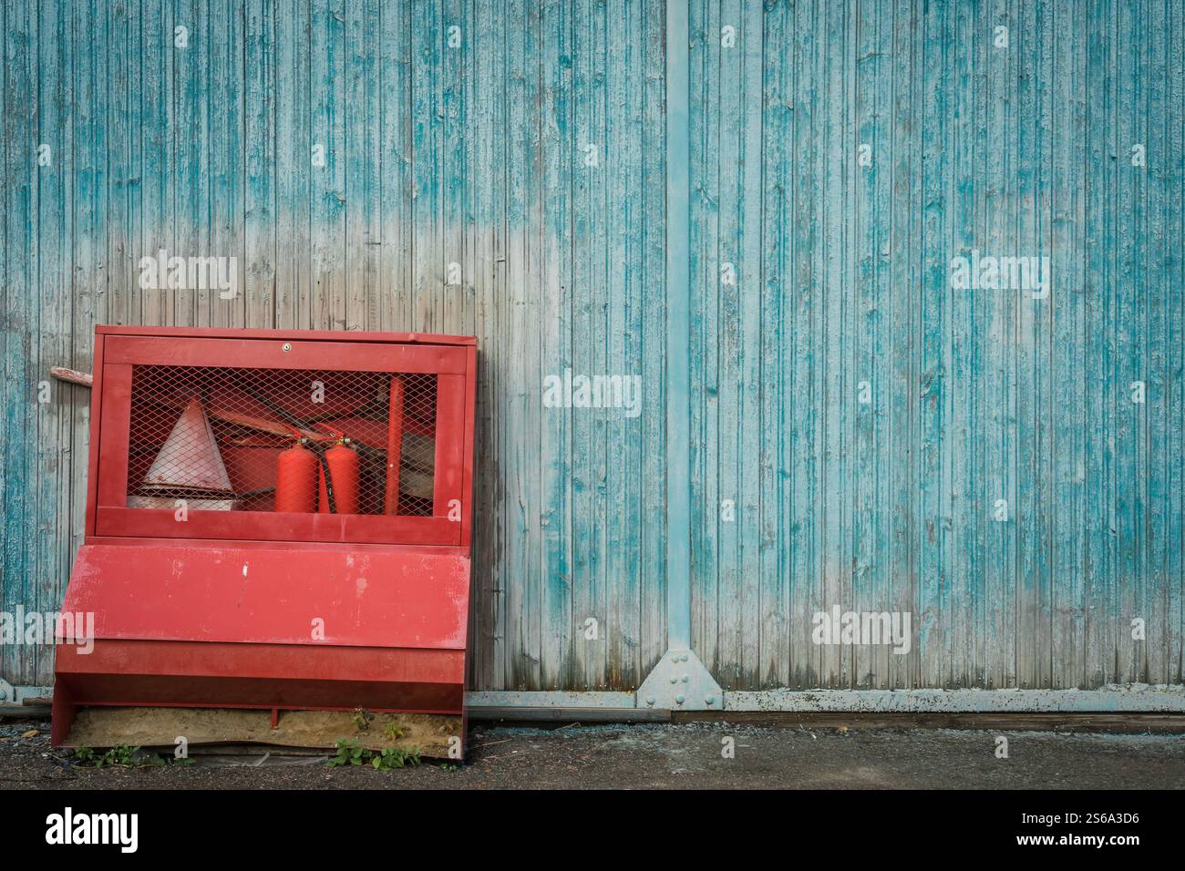 old fire fighter equipment on an airfield Stock Photo - Alamy