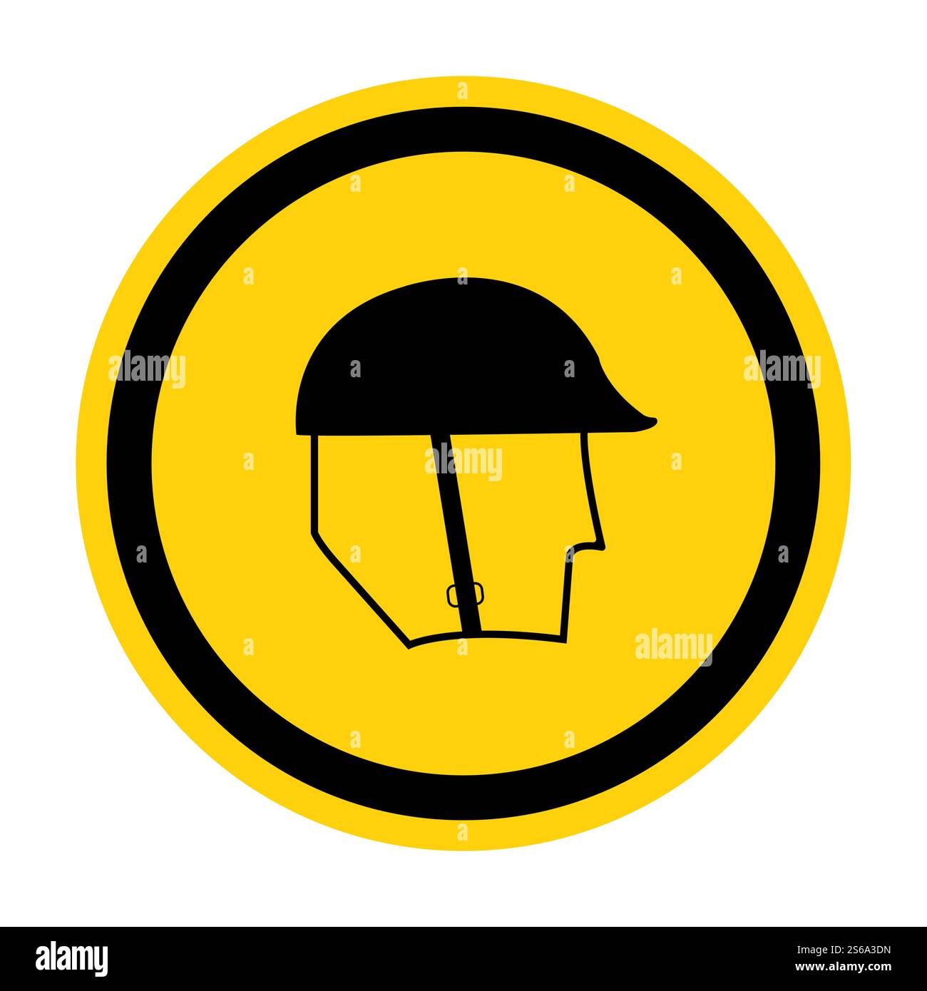 Symbol Wear Head Protection Sign Isolate On White Background,Vector ...