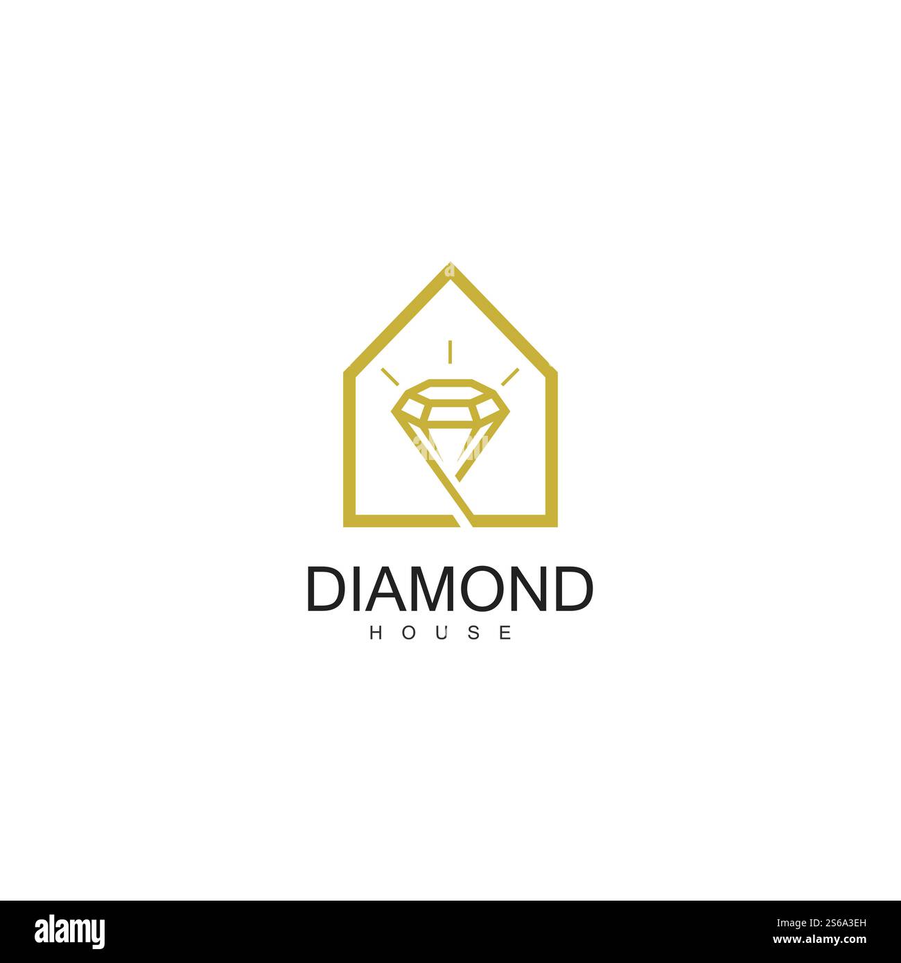 diamond house logo vector template design Stock Vector Image & Art - Alamy
