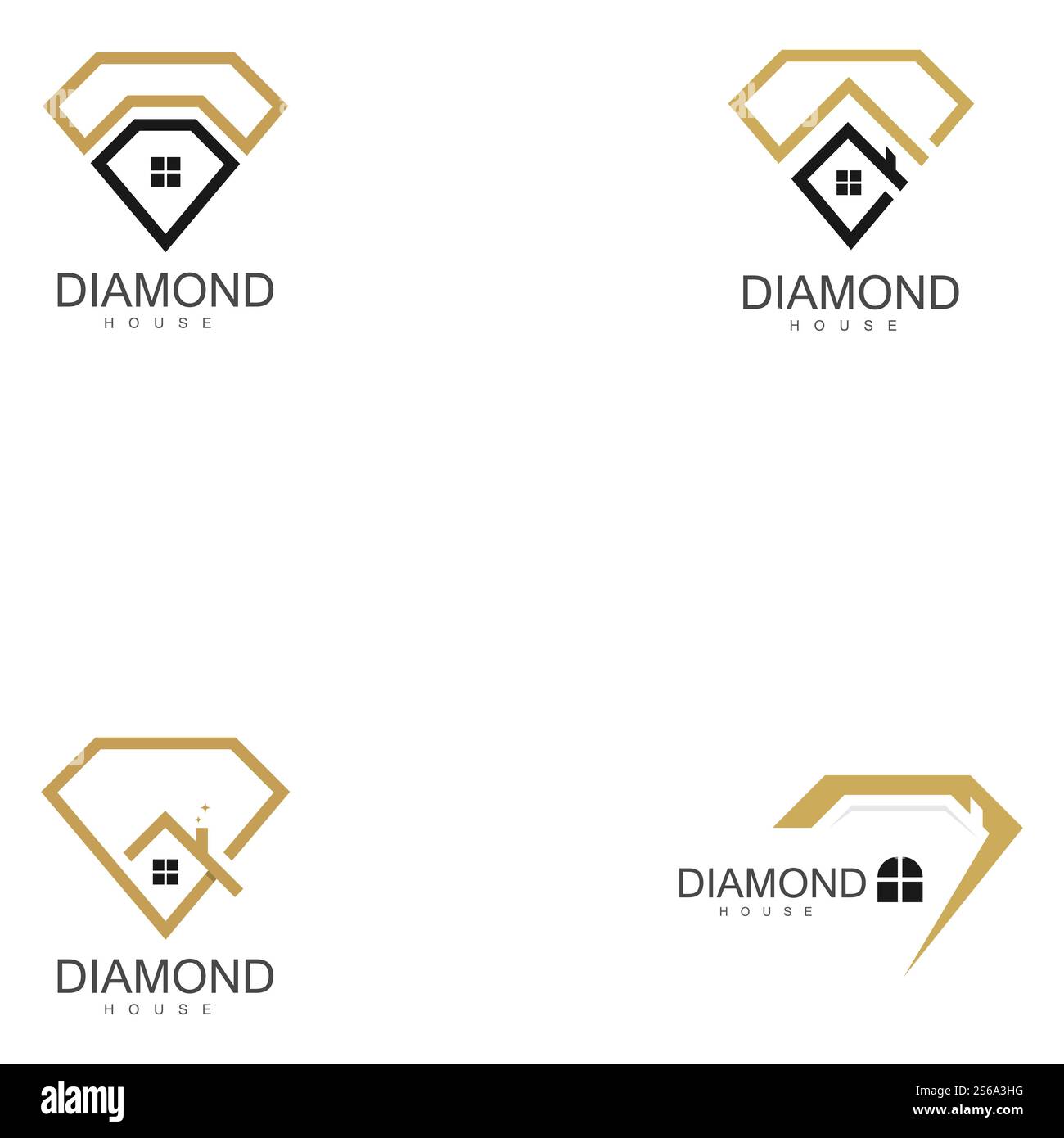 diamond house logo vector template design Stock Vector Image & Art - Alamy