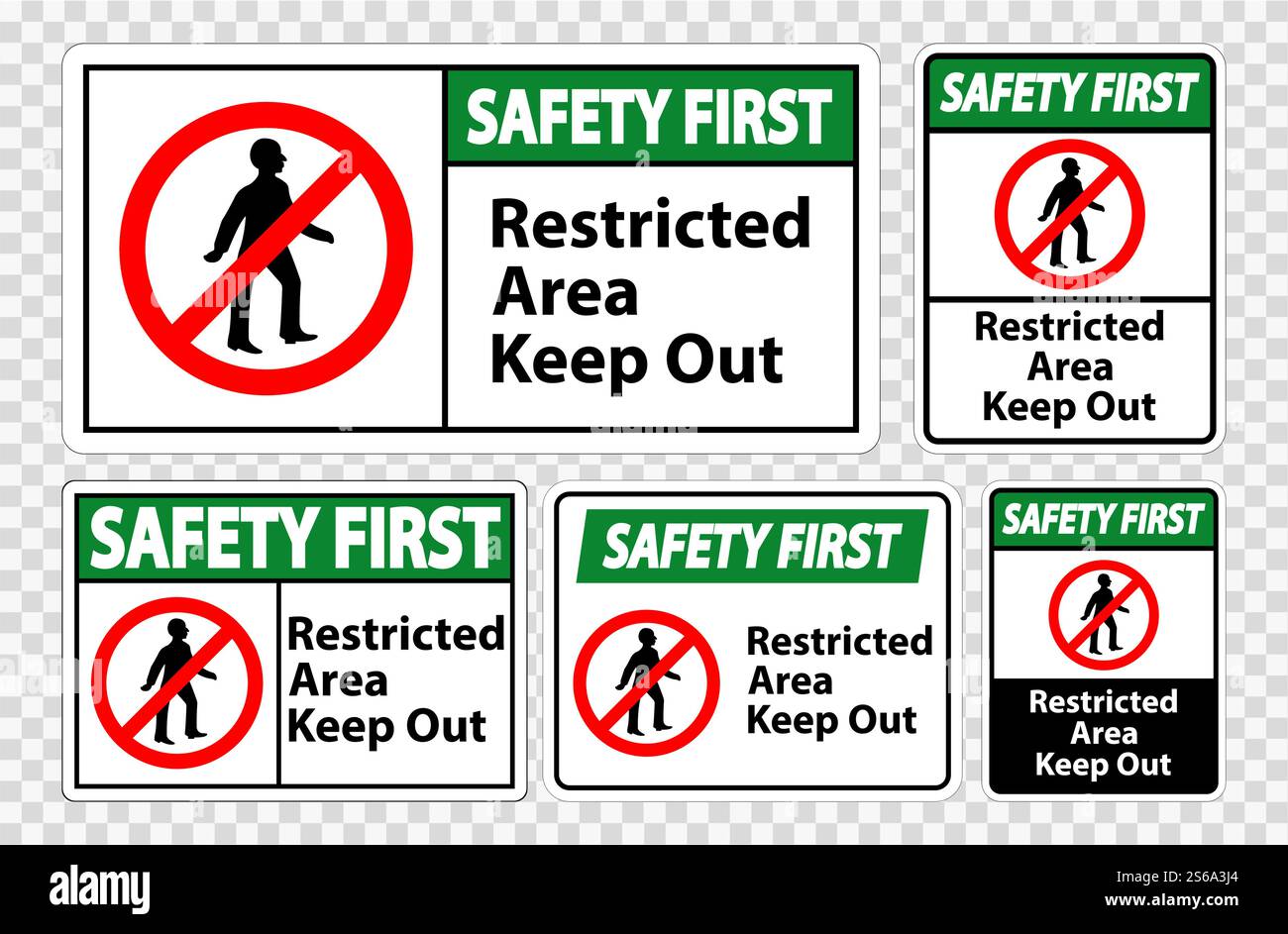 Safety First Restricted Area Keep Out Symbol Sign Isolate on ...