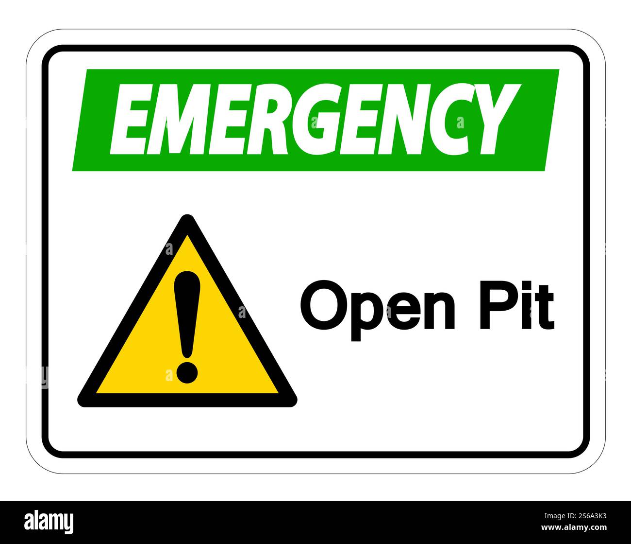 Emergency Open Pit Symbol Sign Isolate On White Background,Vector ...