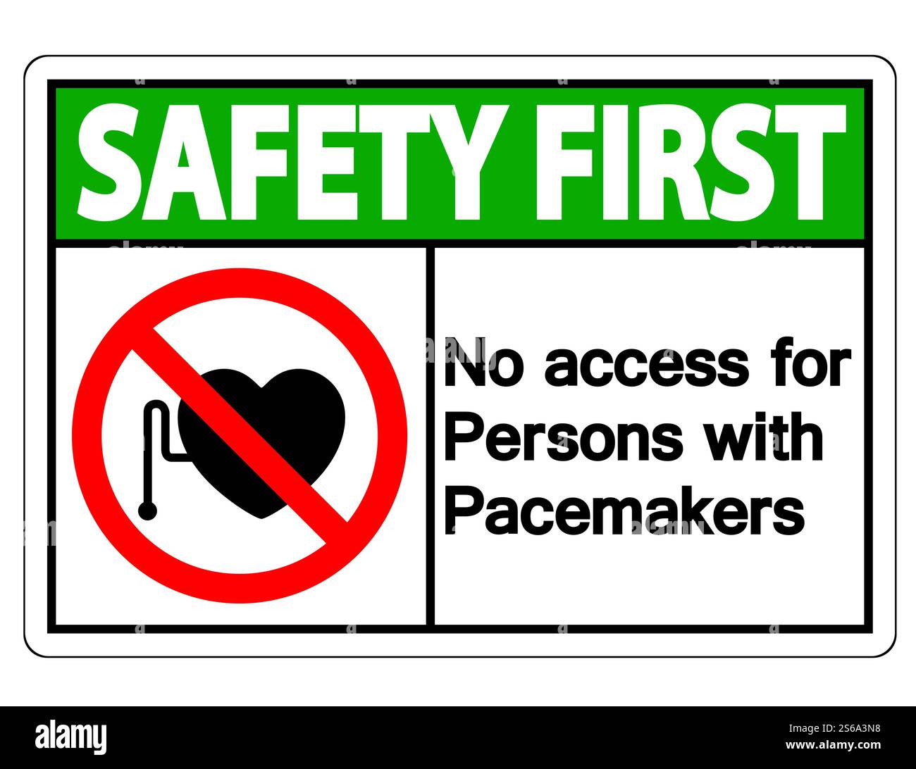 Safety first No Access For Persons With Pacemaker Symbol Sign Isolate ...