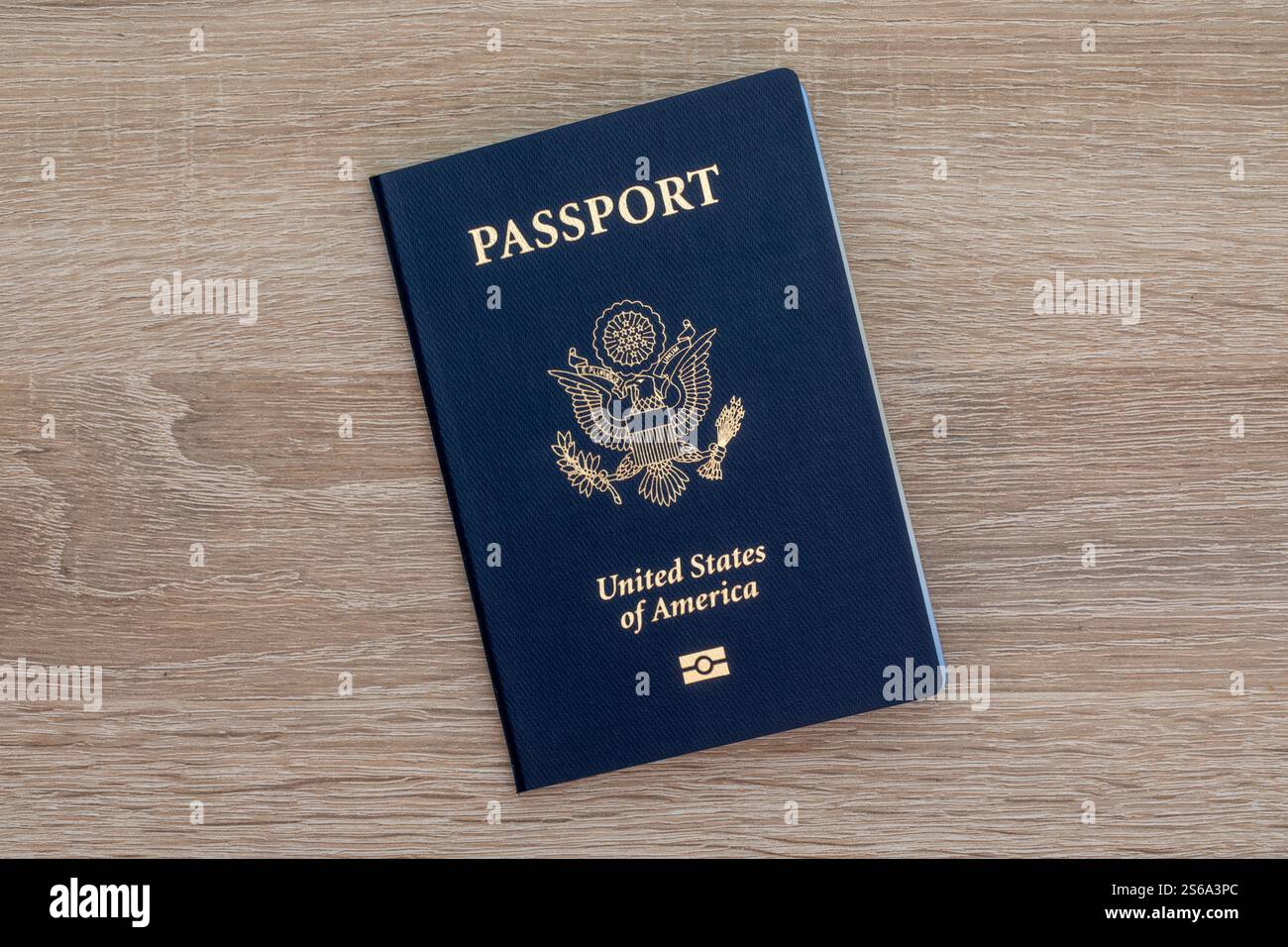 Blue Passport on a Table – Travel Document Stock Photo Stock Photo - Alamy