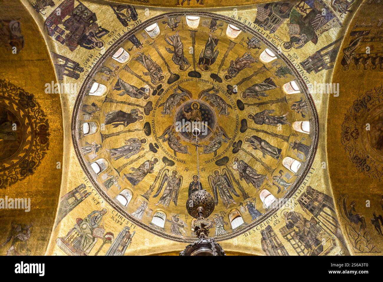 Goldene Kuppel, Innenraum, Markusdom, Basilica di San Marco, Piazza San Marco, Venedig, Venetien ...