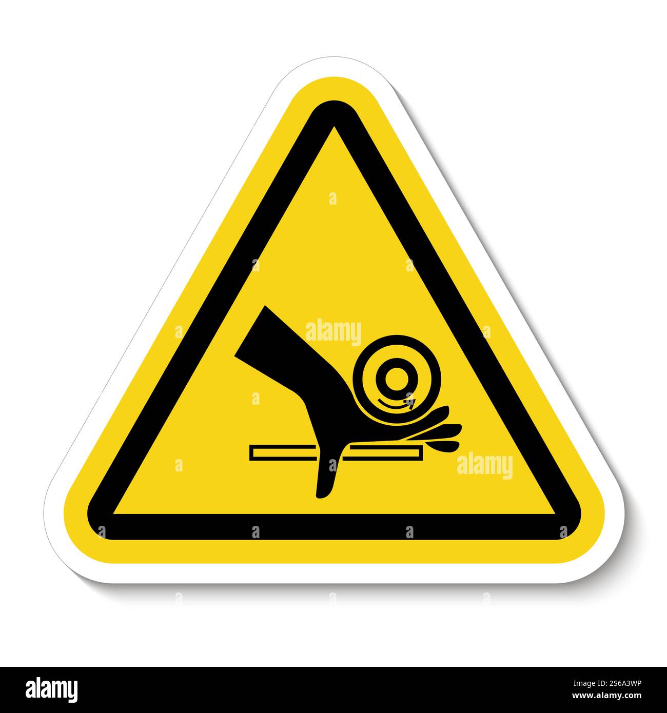 Hand Crush Roller Pinch Point Symbol Sign Isolate on White Background ...