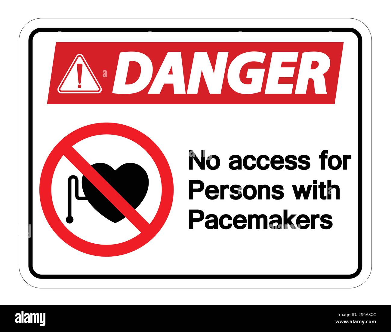 Danger No Access For Persons With Pacemaker Symbol Sign Isolate On ...