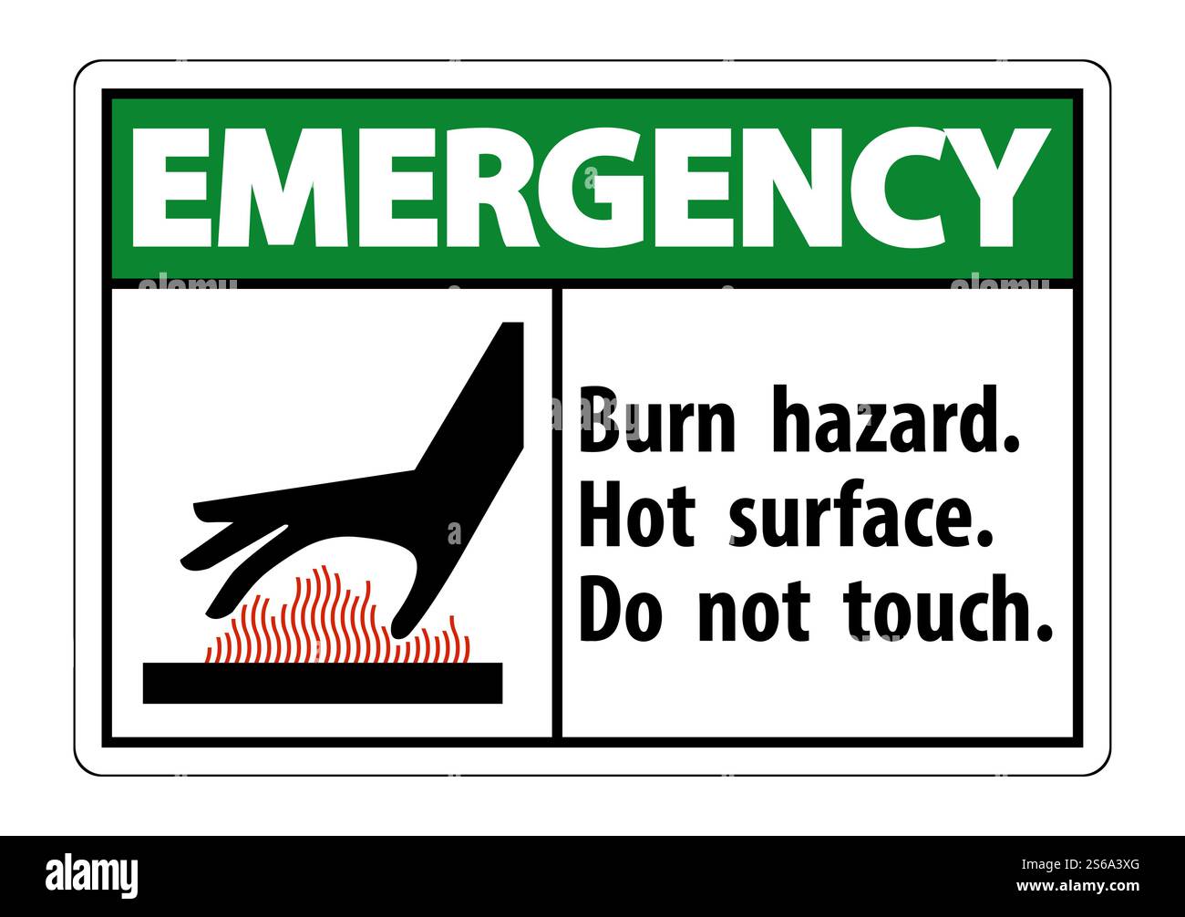 Emergency Burn hazard,Hot surface,Do not touch Symbol Sign Isolate on ...