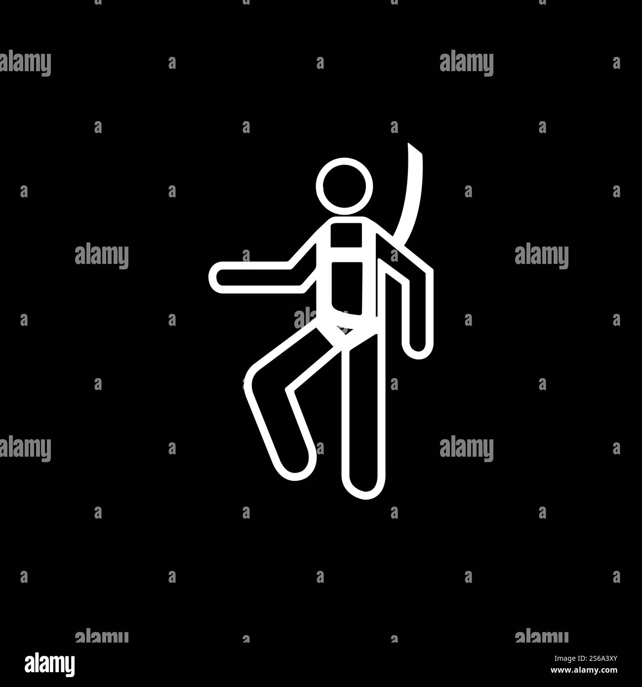 Symbol Wear Safety Harness Sign on black background,vector illustration ...