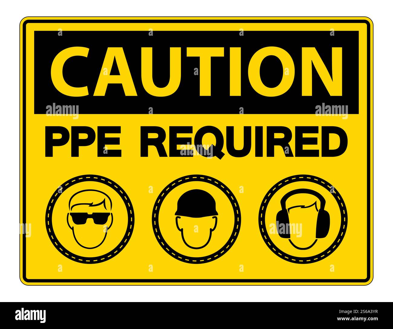 Required Personal Protective Equipment (PPE) Symbol,Safety Icon,Vector ...