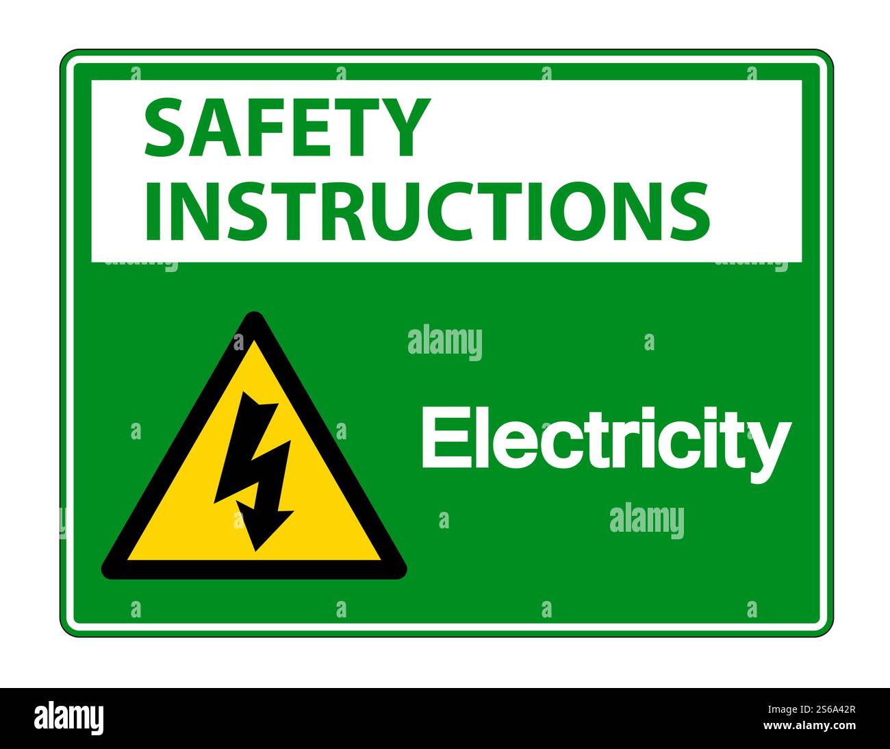 Safety instructions Electricity Symbol Sign Isolate On White Background ...