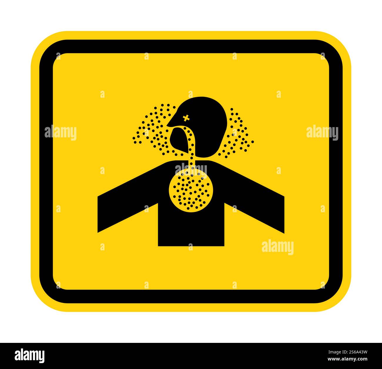 Toxic Gases Asphyxiation Symbol Sign Isolate on White Background,Vector ...