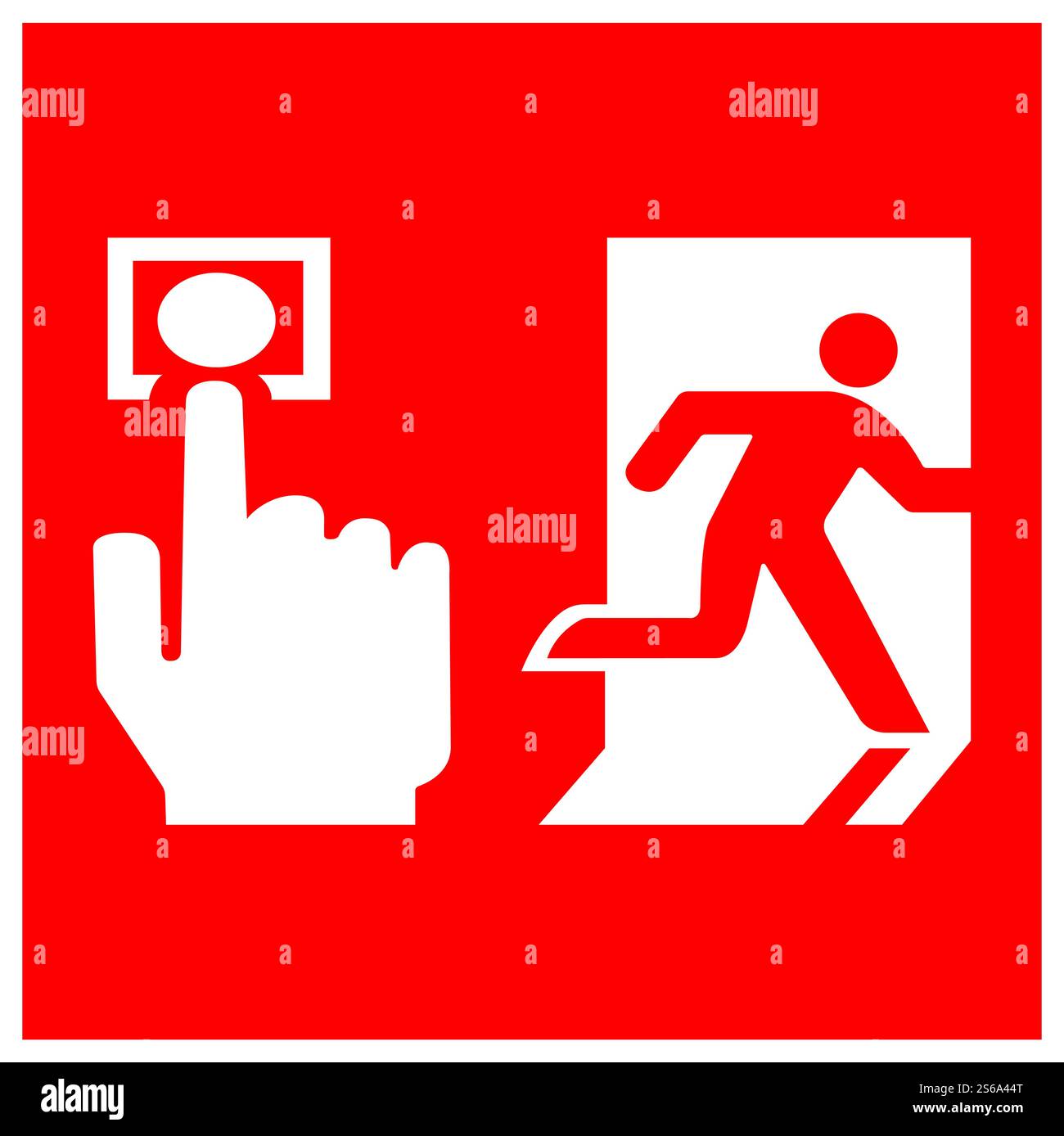 Fire Alarm Call Point Symbol Sign Isolate On White Background,Vector ...