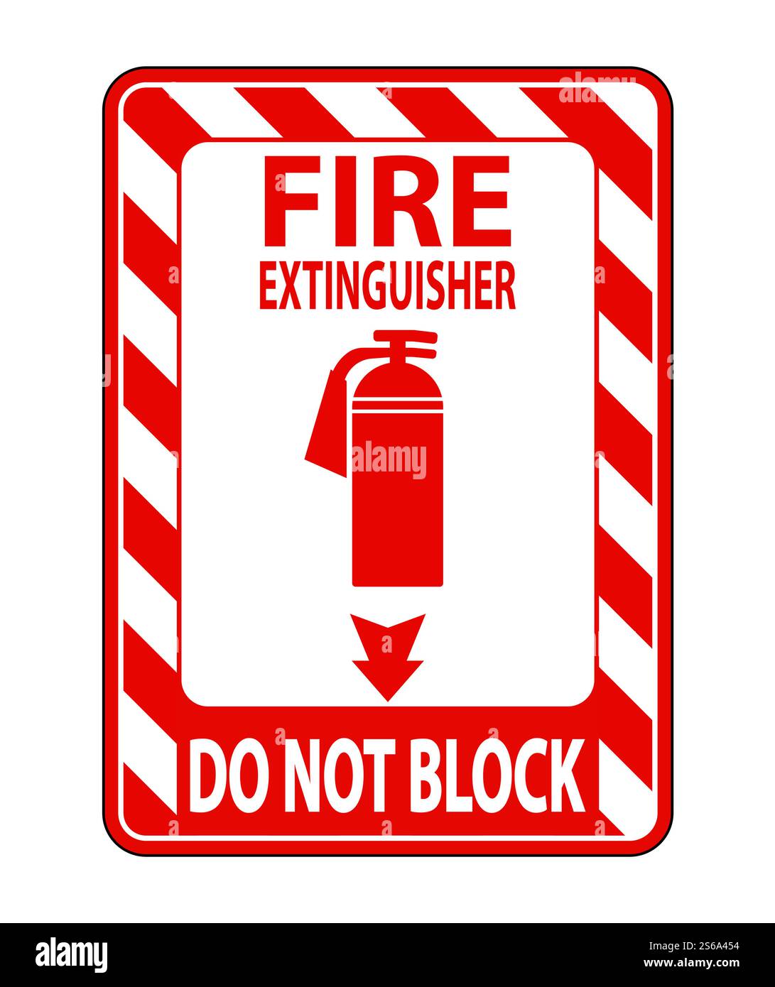 Fire Extinguisher Do Not Block sign Isolate On White Background,Vector ...