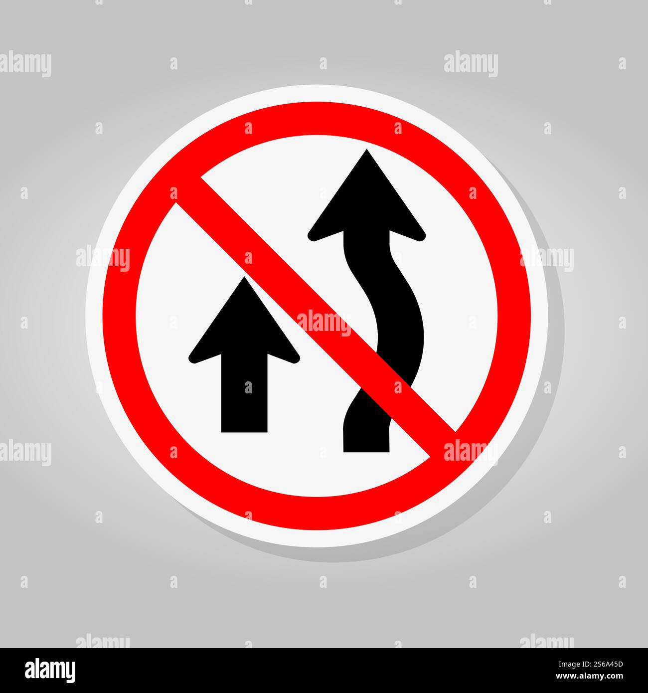 Prohibited Overtaking Traffic Sign Isolate On White Background,Vector ...
