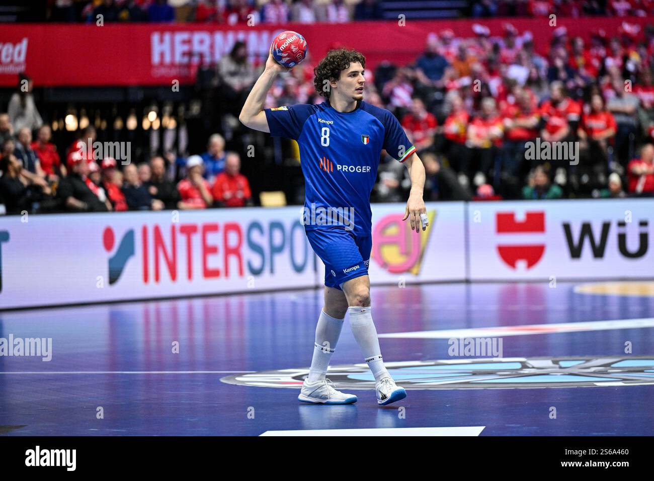 Herning, Denmark. 16th Jan, 2025. Giacomo Savini of Italy Nationalteam ...