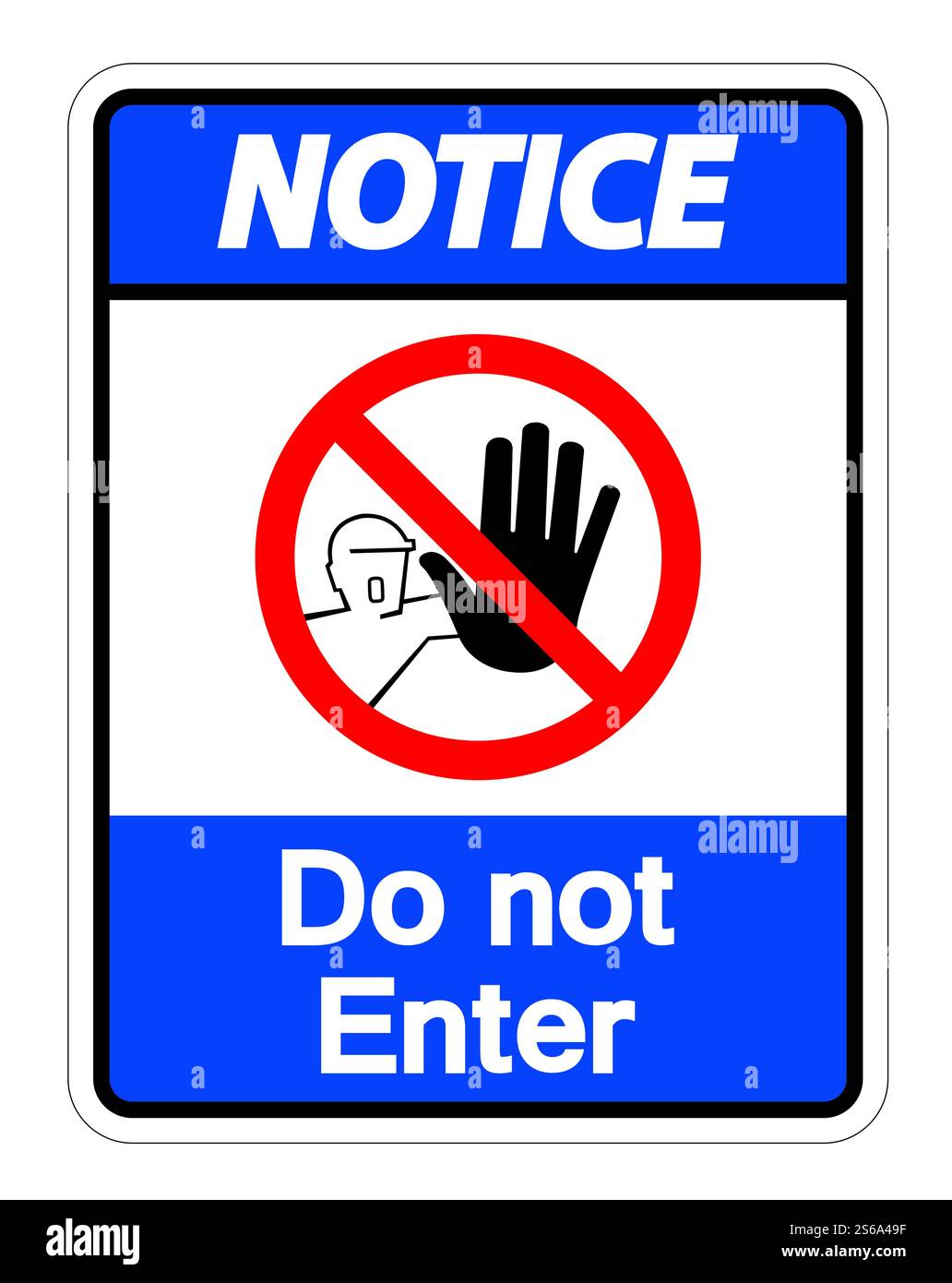 Notice Do Not Enter Symbol Sign Isolate On White Background,Vector ...