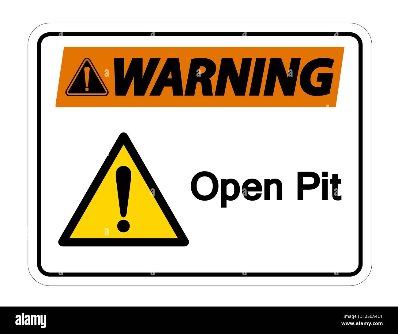 Warning Open Pit Symbol Sign Isolate On White Background,Vector ...