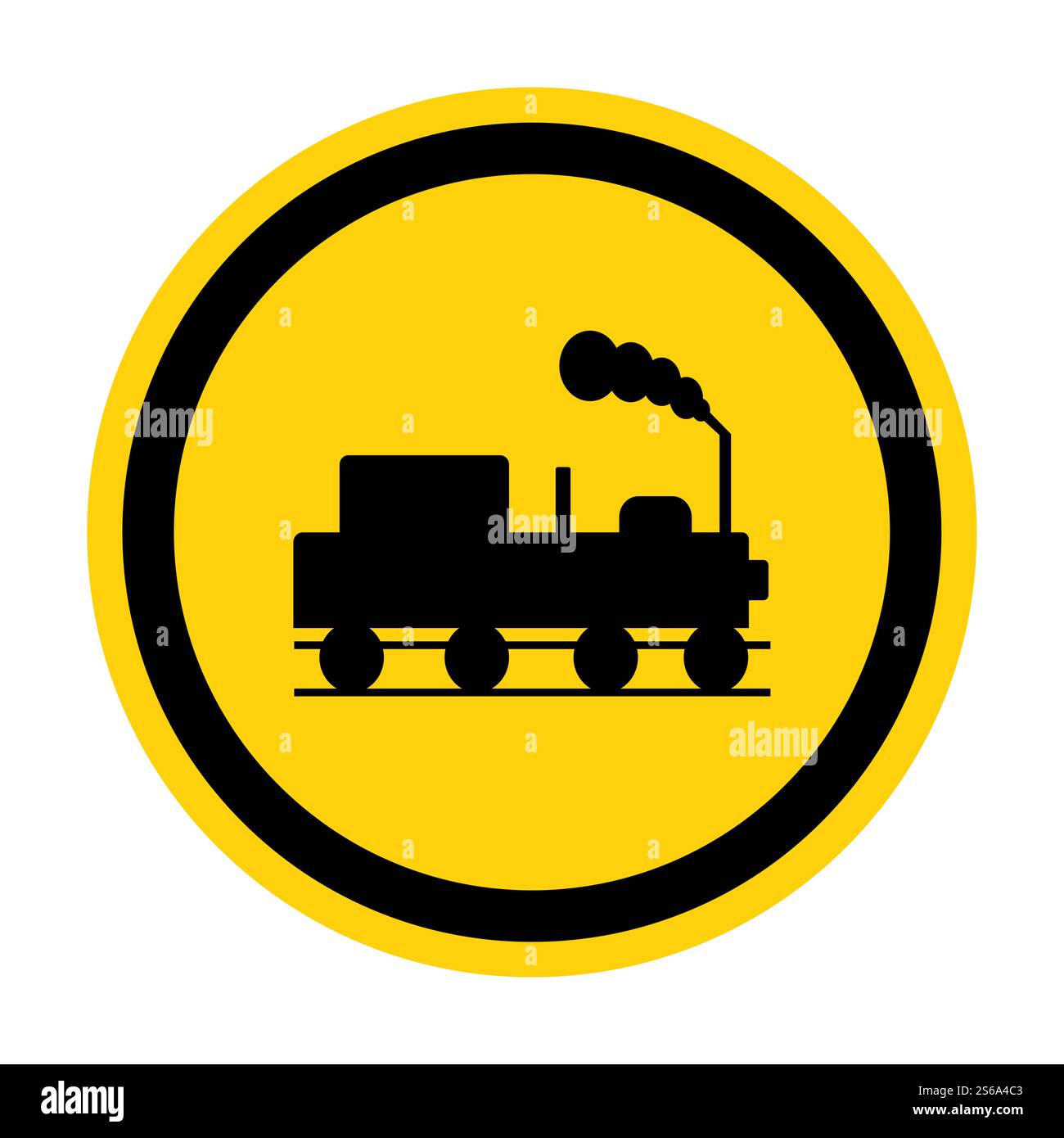 Danger Beware Of Trains Symbol Sign Isolate On White Background,Vector ...