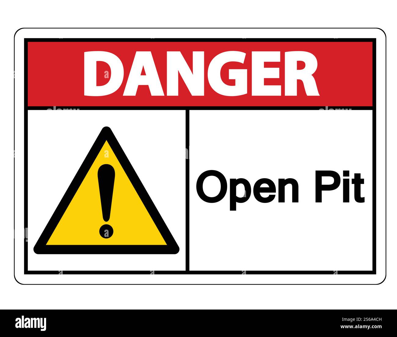Danger Open Pit Symbol Sign Isolate On White Background,Vector ...