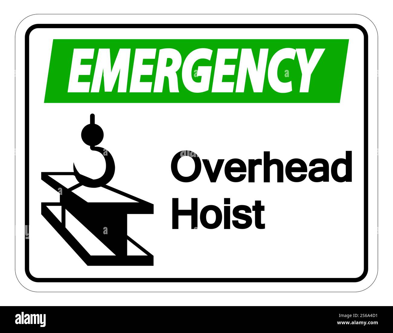 Emergency Overhead Hoist Symbol Sign Isolate On White Background,Vector ...