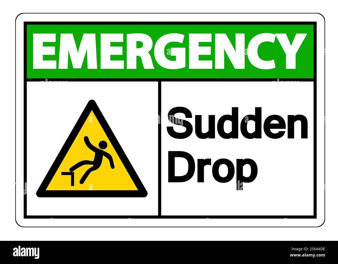 Emergency Sudden Drop Symbol Sign On White Background,Vector ...
