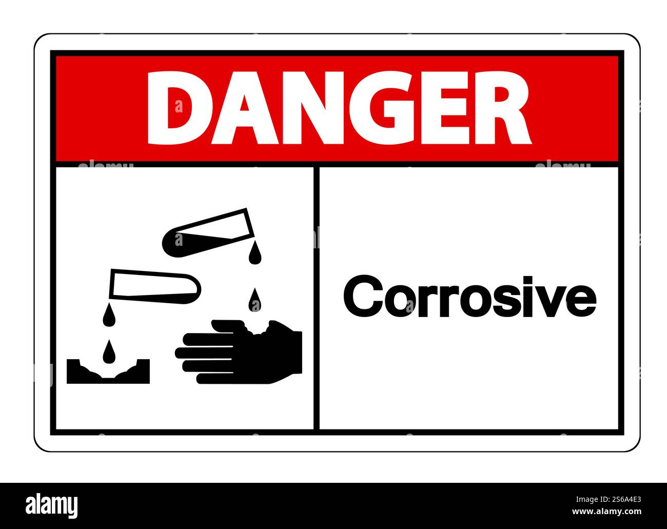 Danger Corrosive Symbol Sign Isolate On White Background,Vector Illustration Stock Vector Image ...