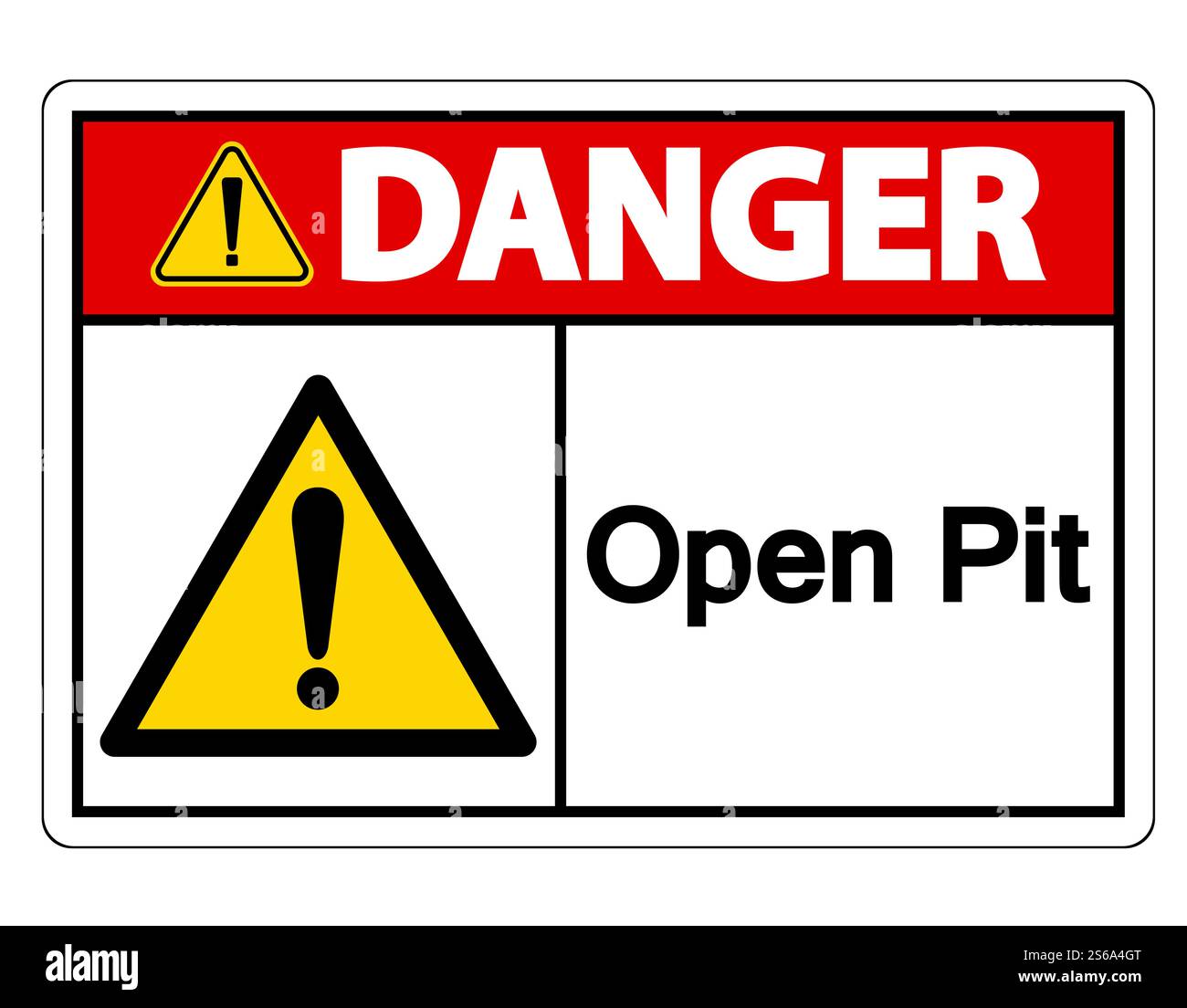 Danger Open Pit Symbol Sign Isolate On White Background,Vector ...