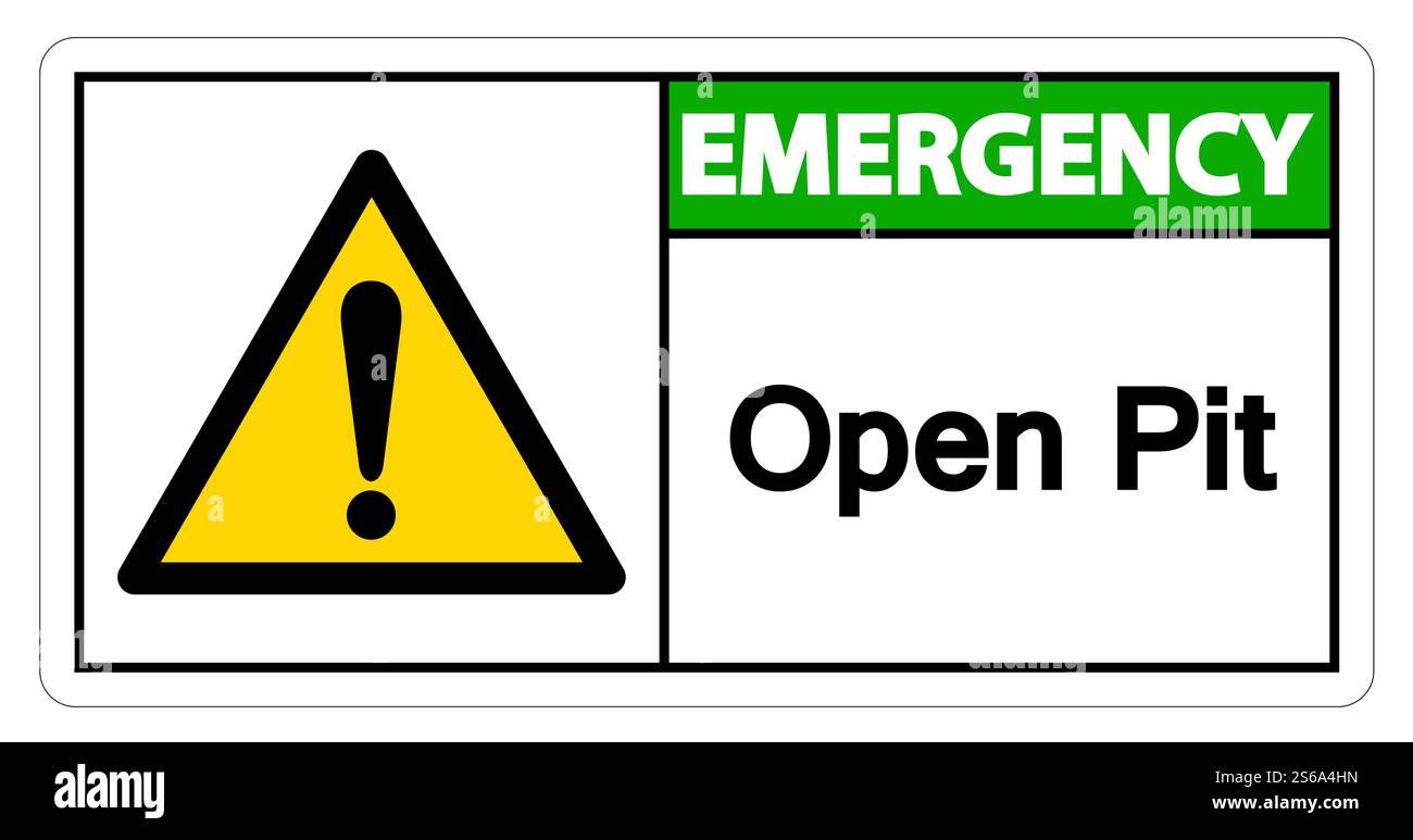 Emergency Open Pit Symbol Sign Isolate On White Background,Vector ...