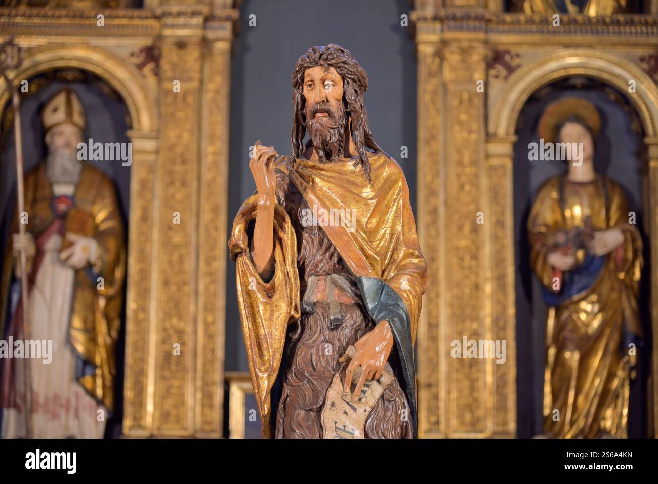 Skulptur von Donatello, Johannes der Täufer, Kirche Santa Maria Gloriosa dei Frari, Venedig ...