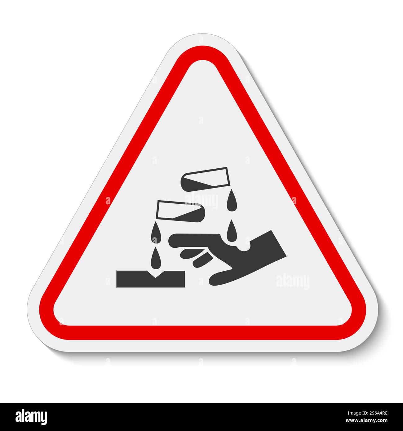 Beware Corrosive Substance Symbol Isolate On White Background,Vector ...