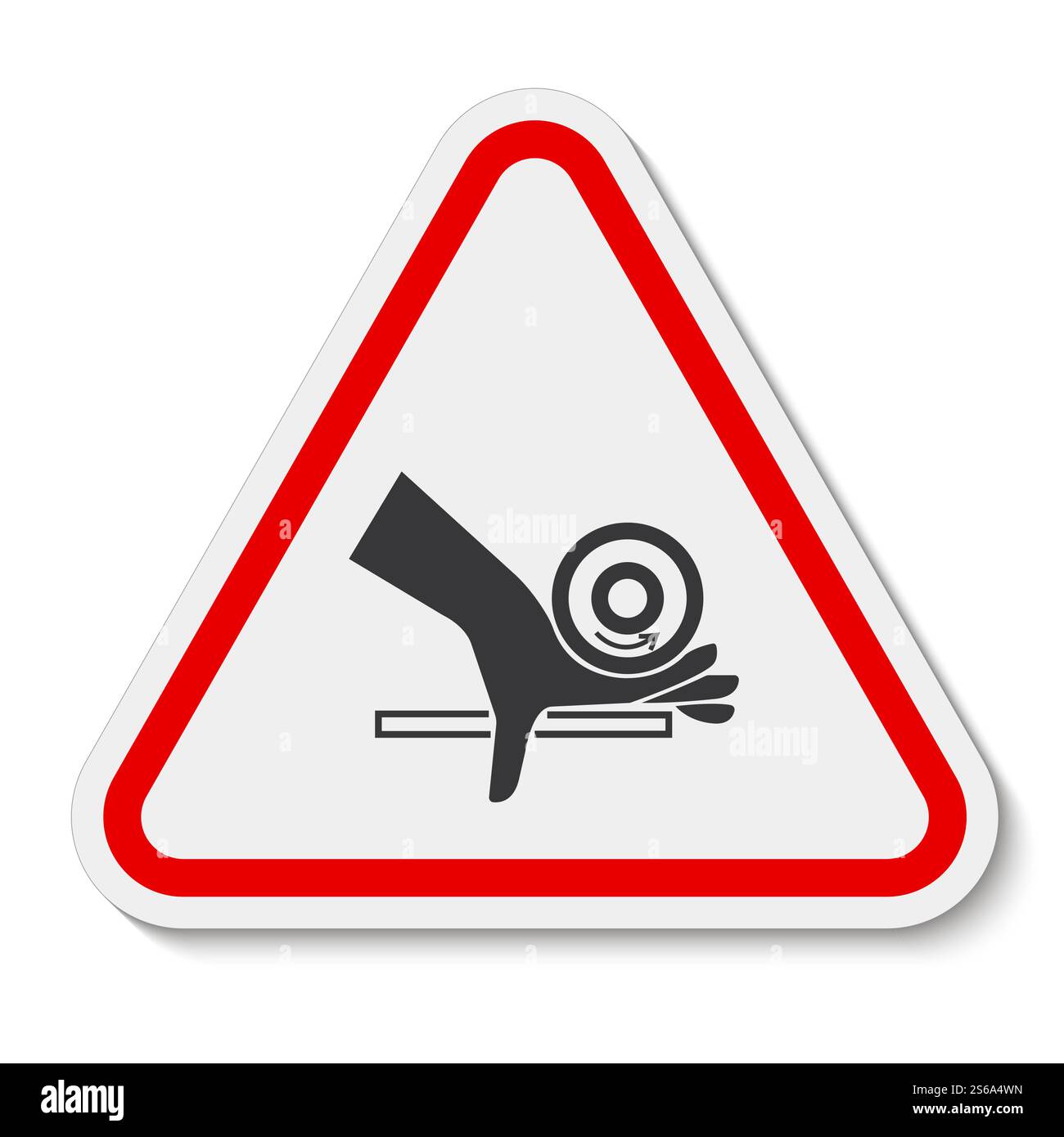 Hand Crush Roller Pinch Point Symbol Sign Isolate on White Background ...