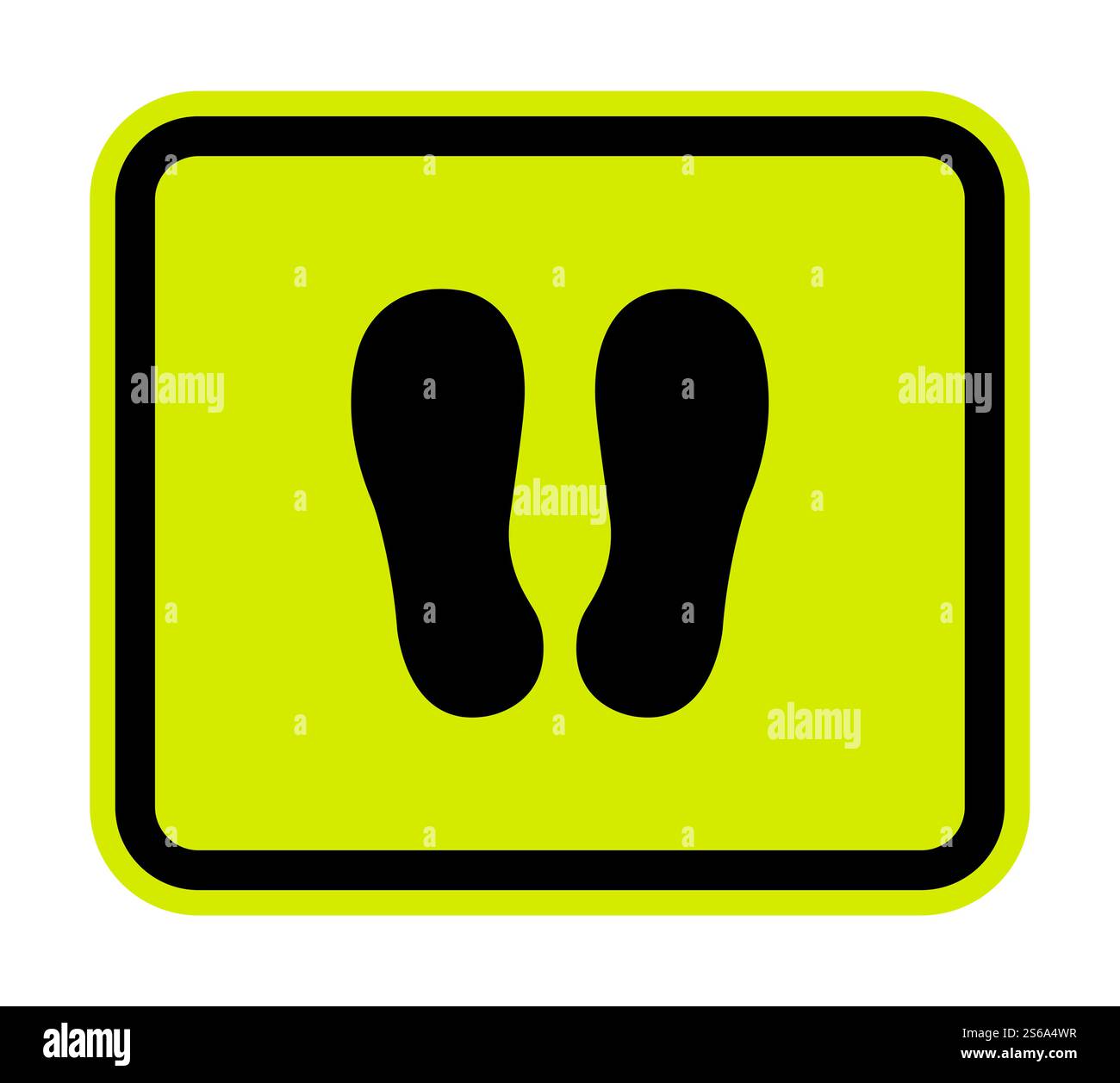 Do Not Walk Or Stand Here Symbol Sign Isolate on White Background ...