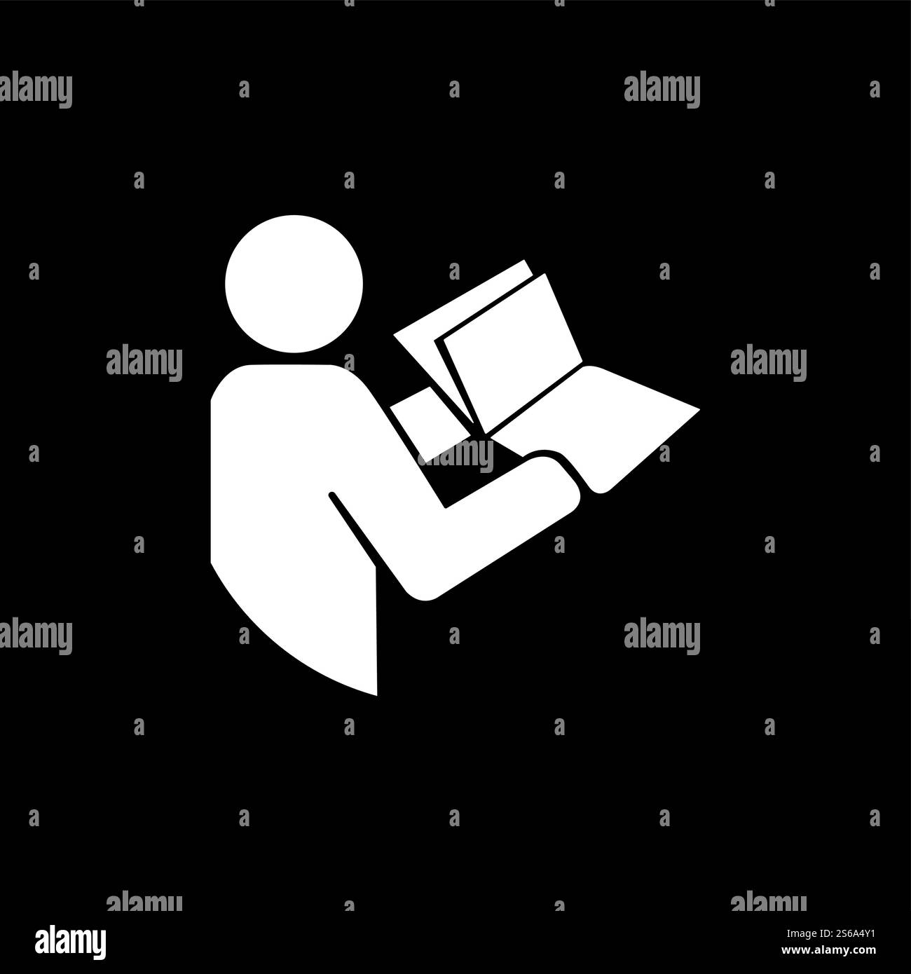 Read Technical Manual Before Servicing symbol On black Background ...