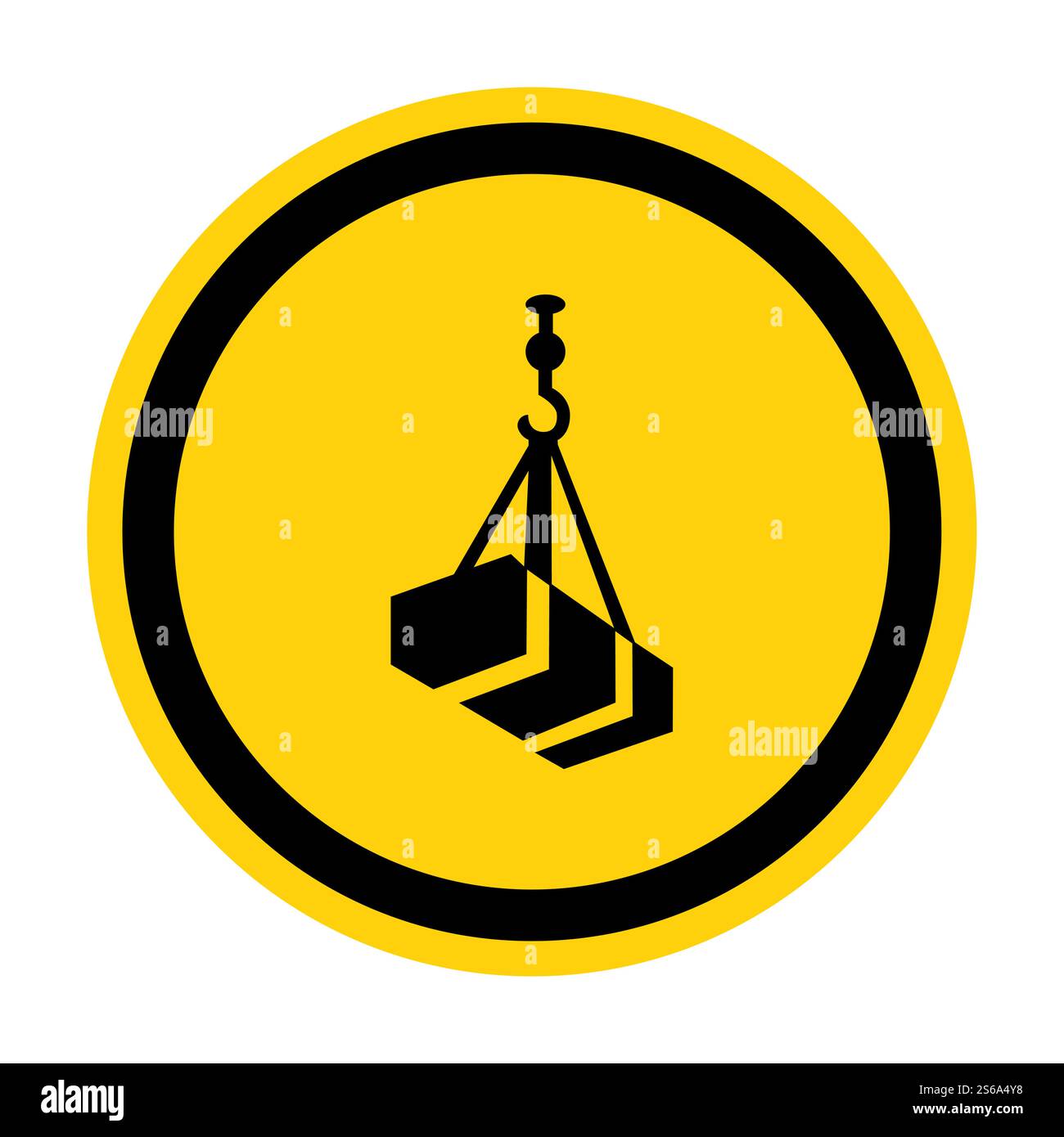 Beware Overhead Load Symbol Isolate On White Background,Vector ...