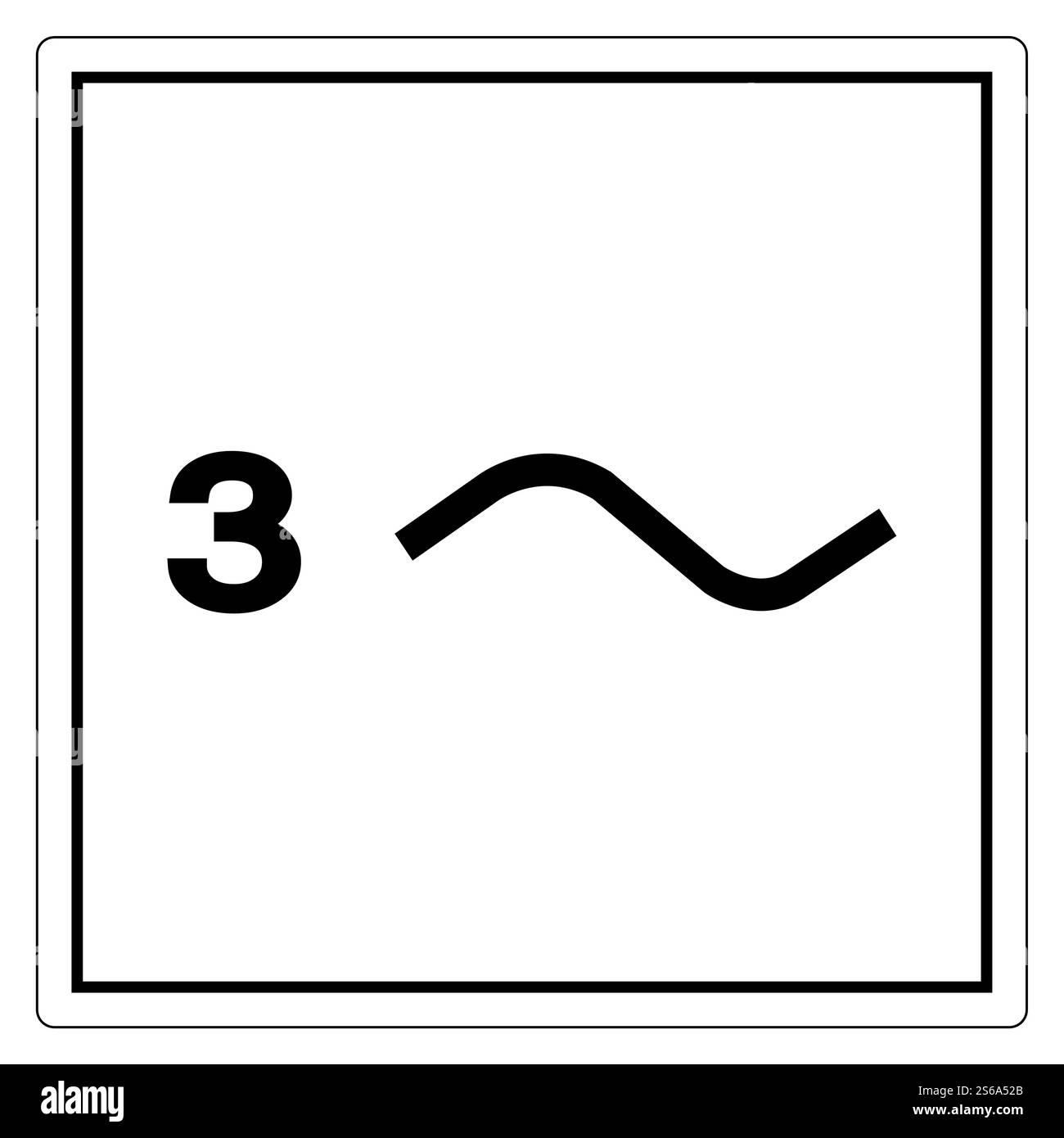 Three Phase Power Symbol Sign Isolate On White Background,Vector ...