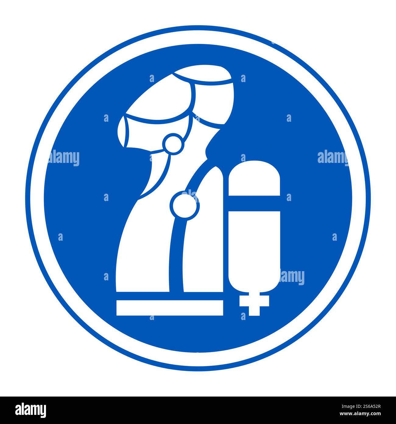 Wear SCBA (Self Contained Breathing Apparatus) Symbol Isolate On White ...