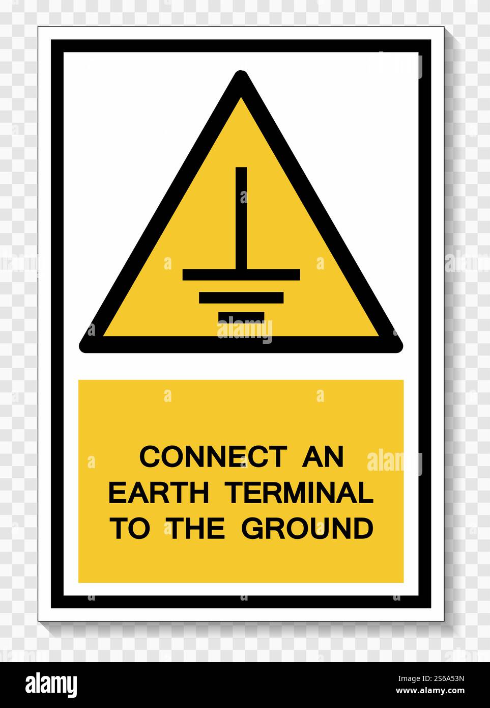 Connect An Earth Terminal To The Ground Symbol Sign Isolate On White ...