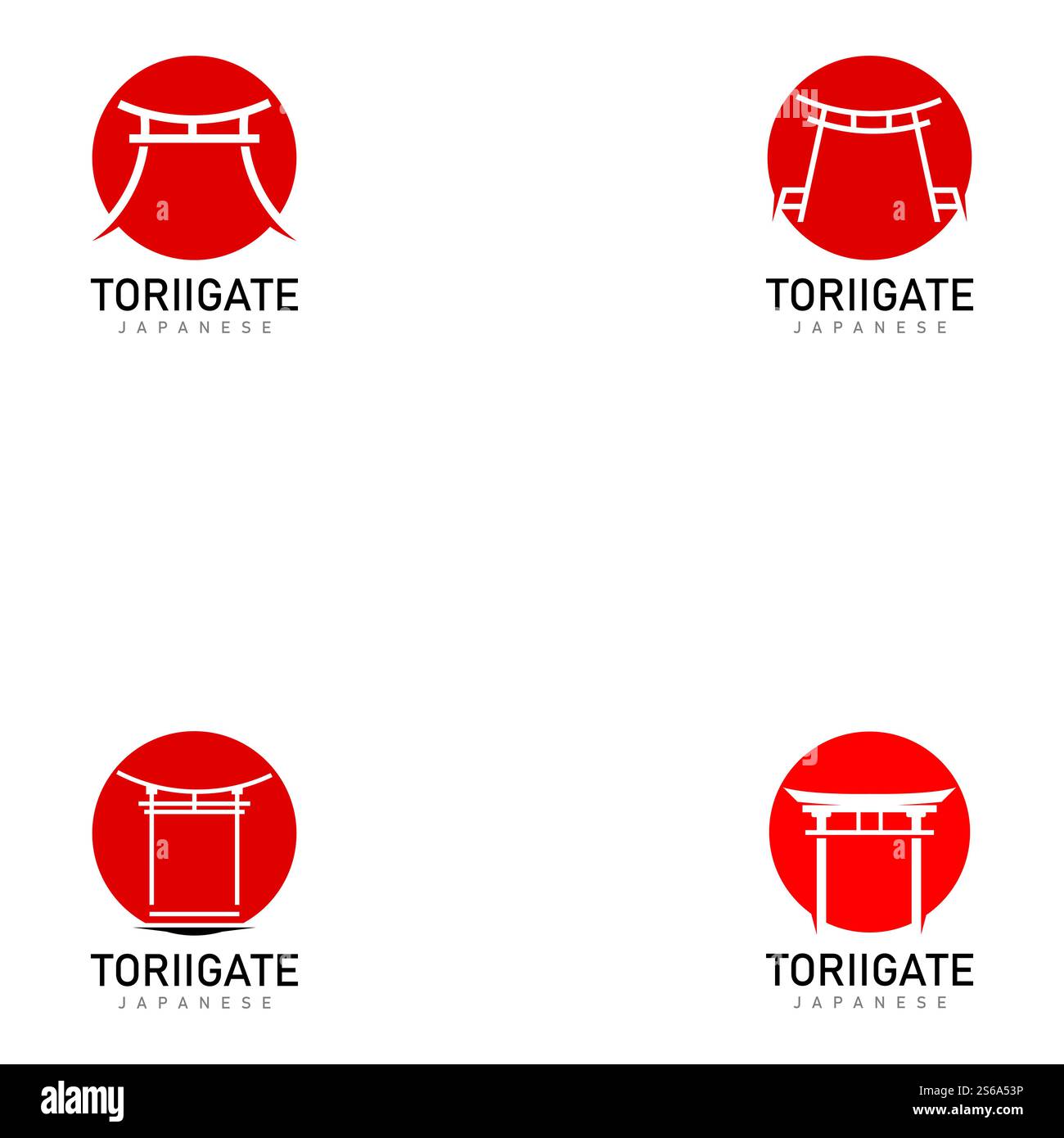 japanese torii gates logo and symbol design icon Stock Vector Image ...