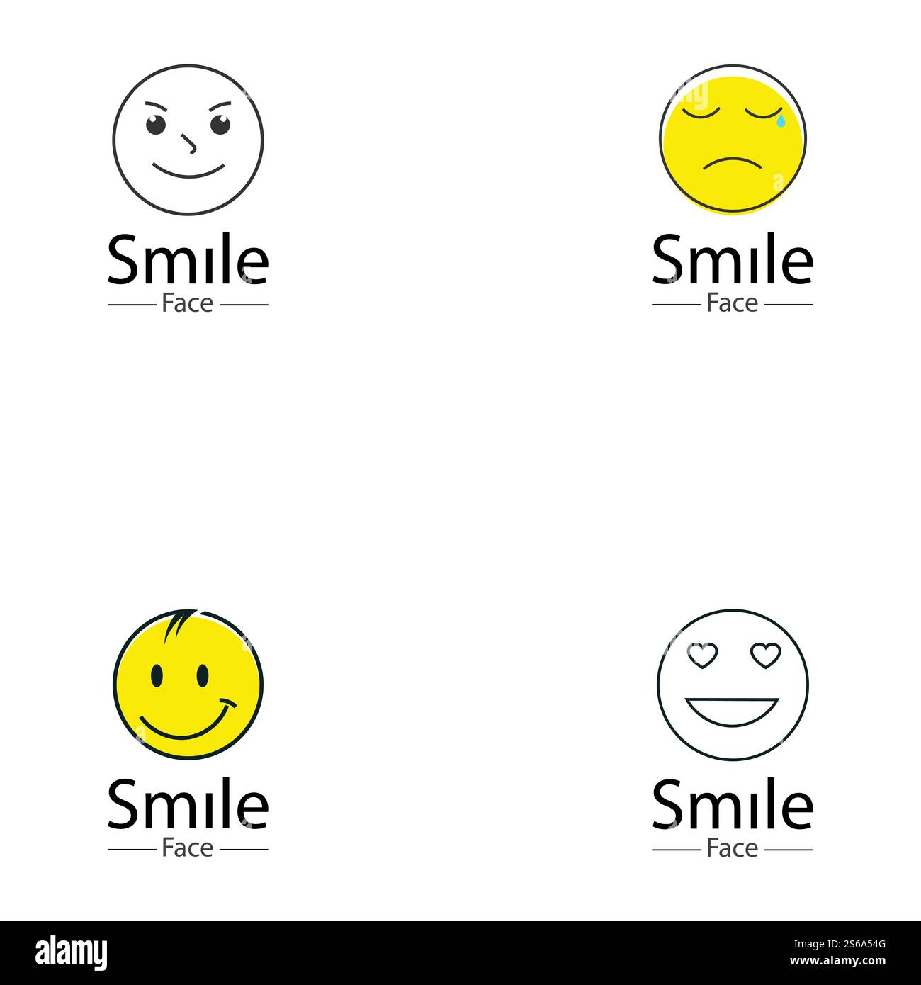 Smiling Face Logo line vector icon Stock Vector Image & Art - Alamy