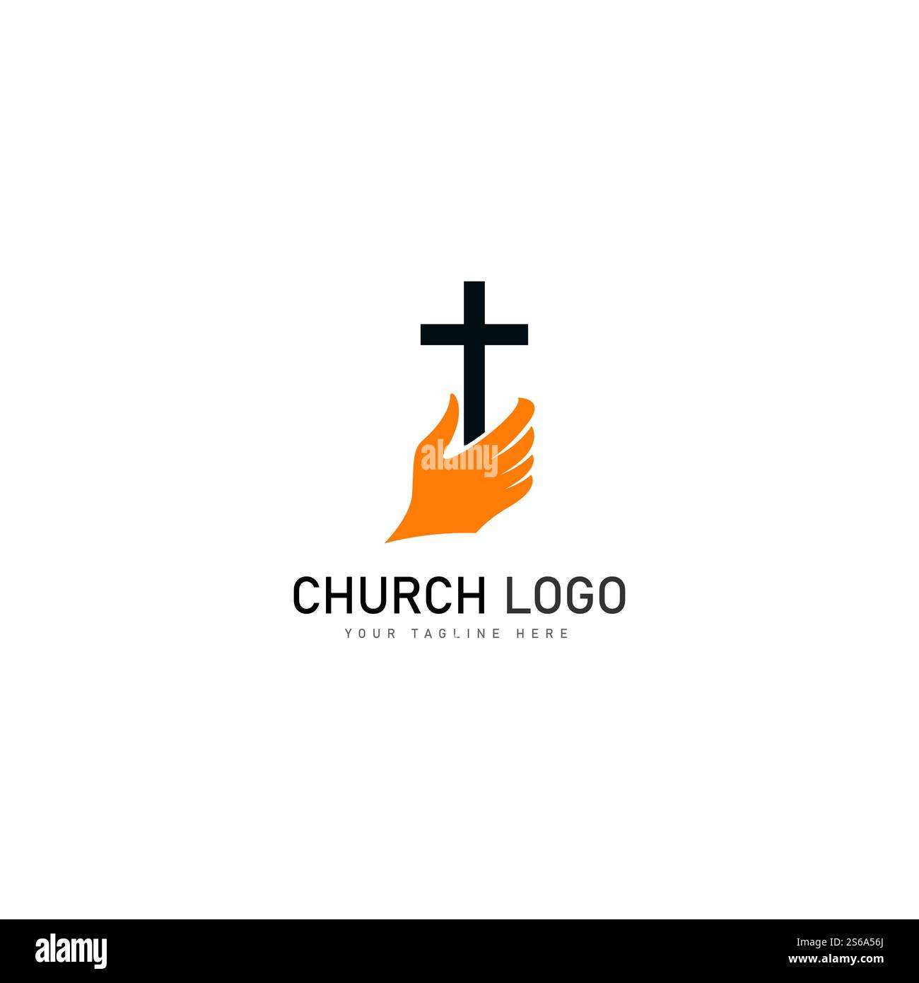 church christian logo vector icon design template. Christian symbols ...