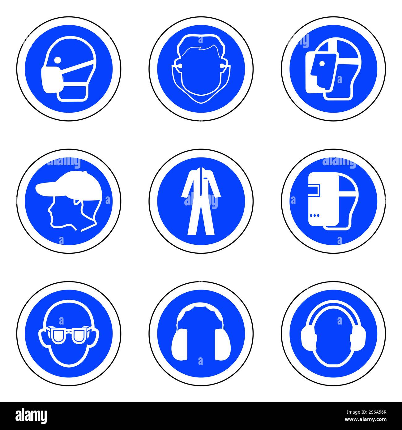 Required Personal Protective Equipment (PPE) Symbol,Safety Icon Isolate ...