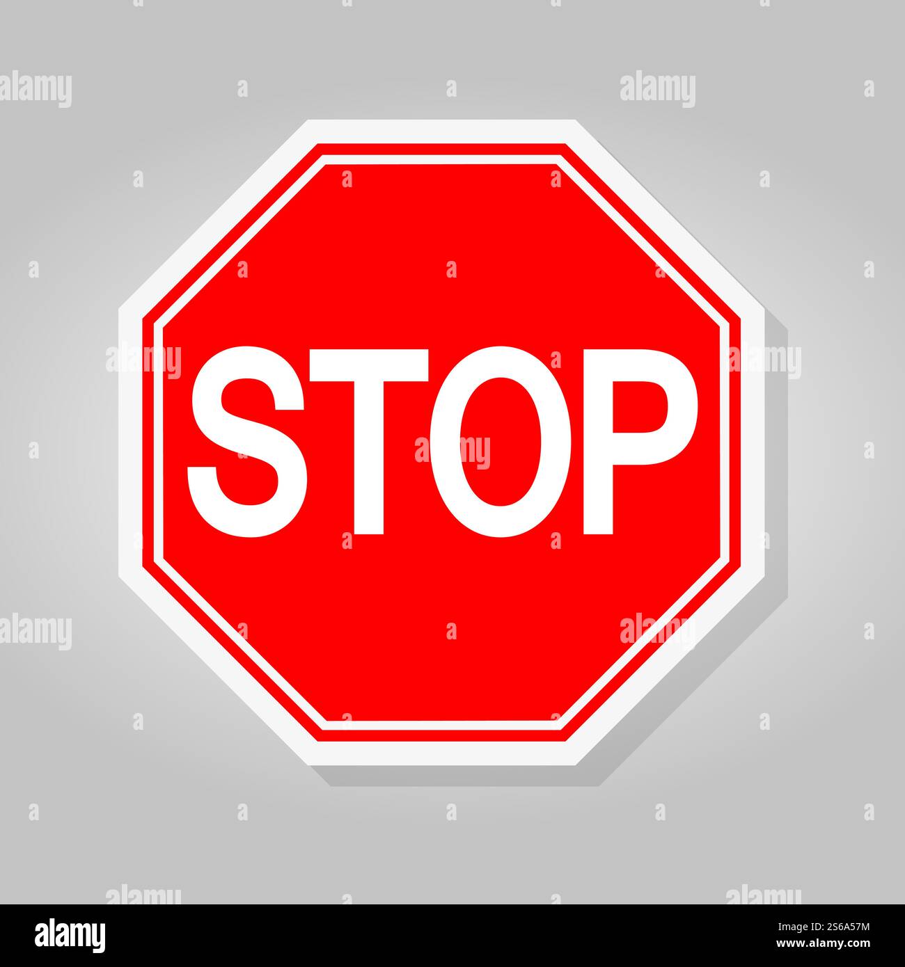 Red Stop Sign Isolate On White Background,Vector Illustration Stock ...