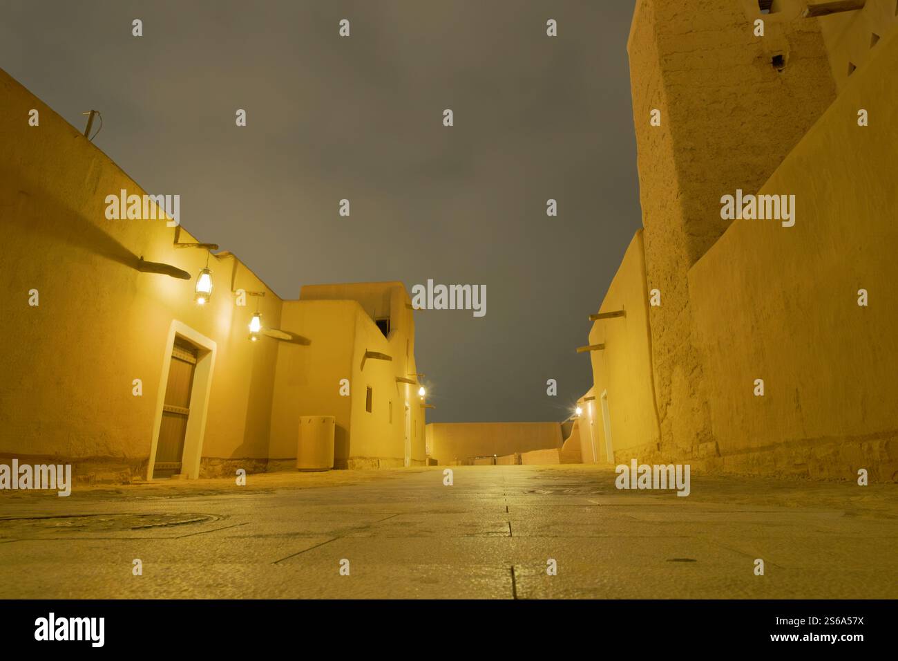 At-Turaif the historic district of Diriyah illuminates the night ...