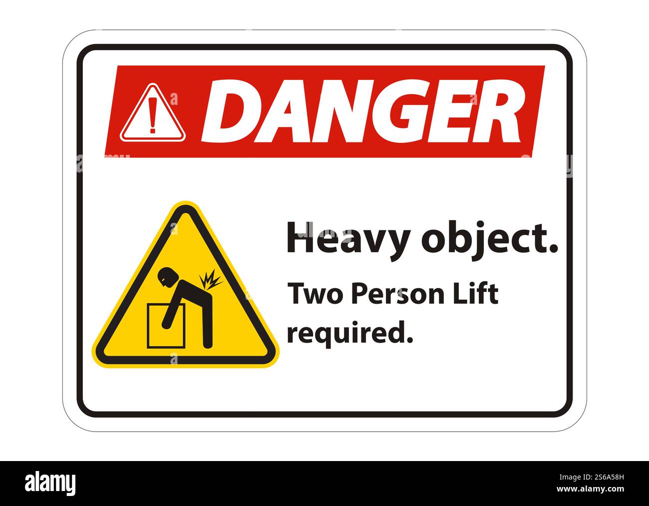 Heavy Object,Two Person Lift Required Sign Isolate On White Background ...