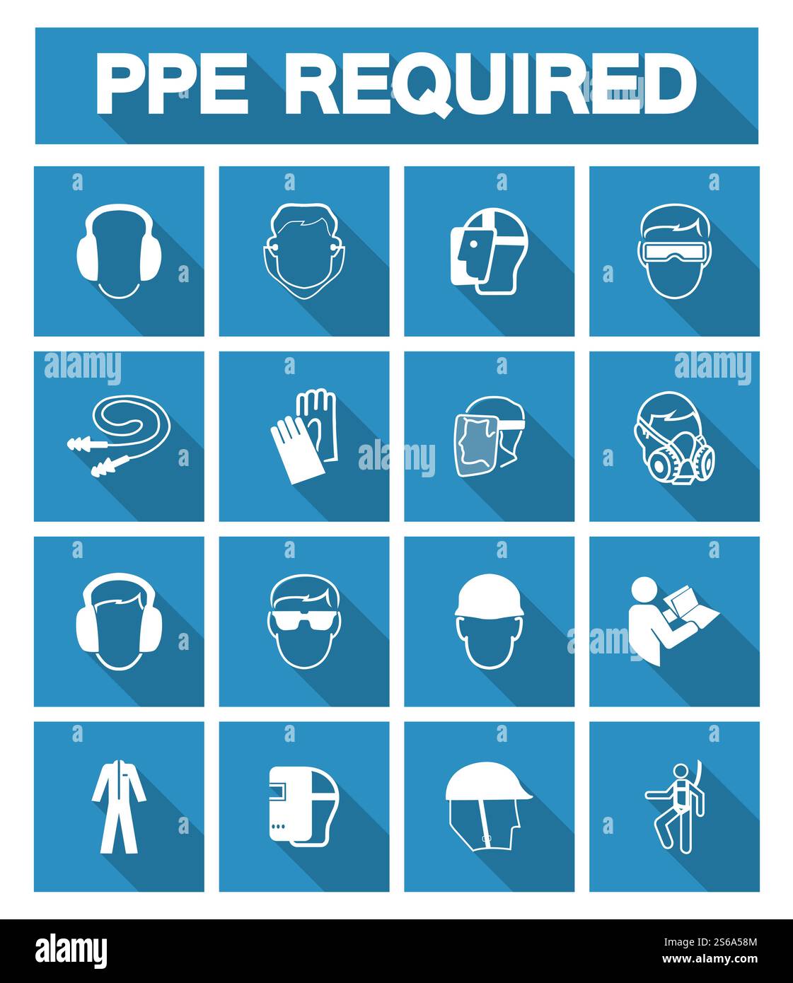 Required Personal Protective Equipment (PPE) Symbol,Safety Icon Stock ...